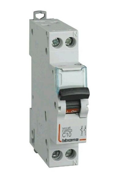 Bticino FA881C10 interruttore magnetotermico 1P+N 10A curva " C " 1modulo P.I. 4.5KA
