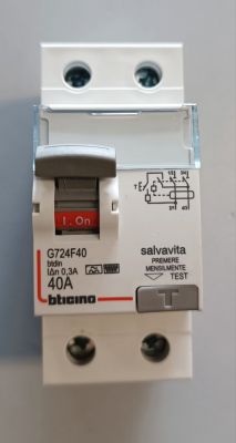 Bticino G724F40 btdin- interruttore differenziale puro classe " F " 2 poli 40A - 300MA