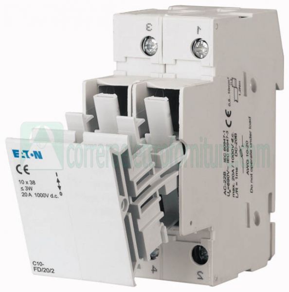 eaton 137259 Portafusibile per fotovoltaico 2 poli 25A 1000VDC +segnal ...